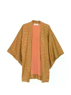 A.N.G.E.L.O. VINTAGE CULT 1990s Ikat-print Kimono Coat - Brown