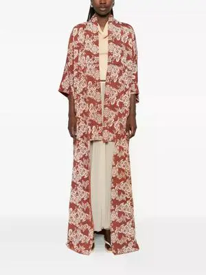 A.N.G.E.L.O. VINTAGE CULT 1990s Floral Print Kimono - Brown