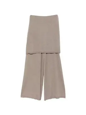 VIKTORIA CHAN Cilla Flap-knit Trousers - Neutrals