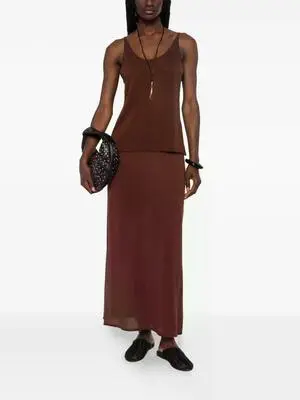 VIKTORIA CHAN Kalida Dot-texture Maxi Skirt