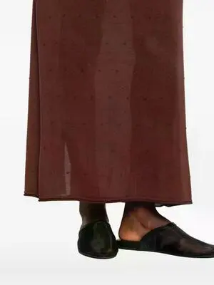 VIKTORIA CHAN Kalida Dot-texture Maxi Skirt