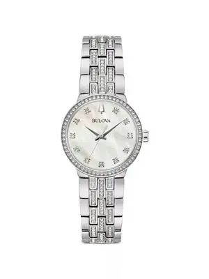 Bulova 27mm Round Case Watch - White