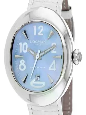 Locman 39mm Quartz Watch With Leather Strap