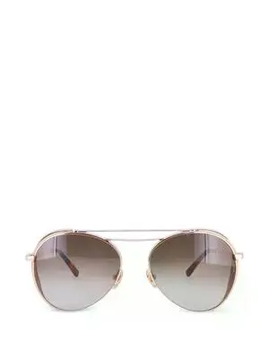 Mcm Double-bridge Pilot-frame Sunglasses - Gold