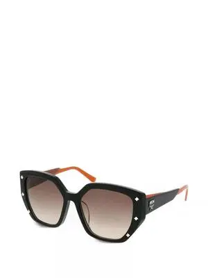 Mcm Geometric Frame Sunglasses - Black
