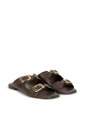 SPAZIO CORRIDONI 1 Leather Sandals - Brown