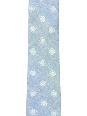 GIERRE MILANO Silk Floral Print Neck Tie