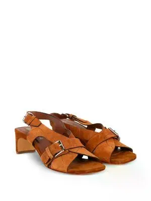 Elena Iachi Croc-effect Buckled Sandals
