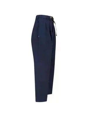 WHITE SAND Belted Pleated Trousers