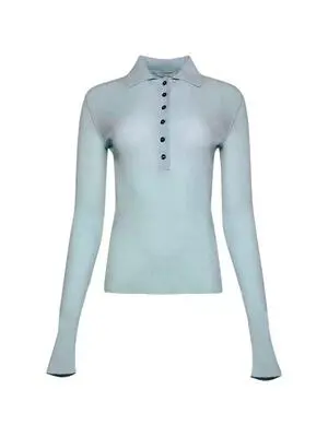 AMIYA Georgia Ribbed Polo Top