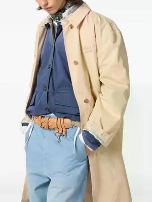 Miu Miu Gabardine Single-breasted Trench Coat