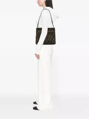 Fendi Zucca Canvas Shoulder Bag