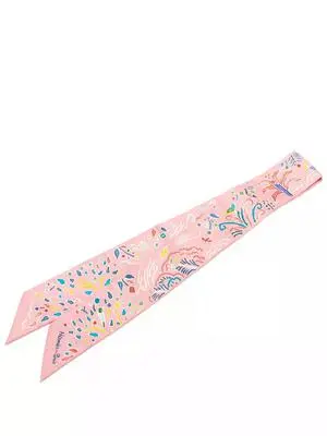 Hermès 2010-2026 Isola Di Primavera Silk Twilly Scarf Scarves - Pink