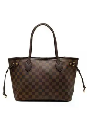 LOUIS VUITTON Damier Ebene Neverfull Pm Tote Bag - Brown