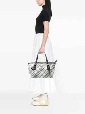 Burberry Nova Check Canvas Tote Bag