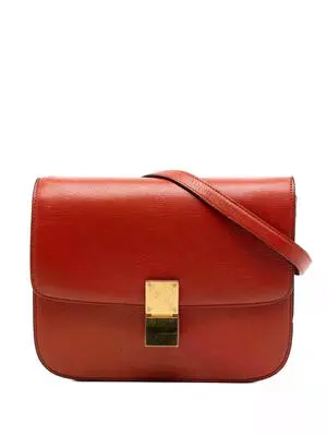 Celine Medium Calfskin Classic Box Crossbody Bag - Red