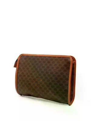 Celine Macadam Coated Canvas Clutch Bag