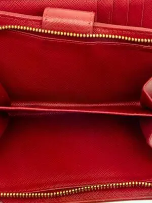 Prada 2013-2026 Saffiano Bifold Compact Wallet Small Wallets