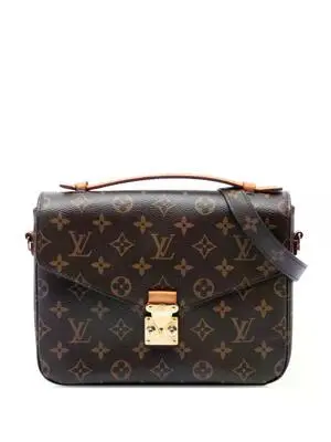 LOUIS VUITTON Monogram Pochette Metis Satchel - Brown