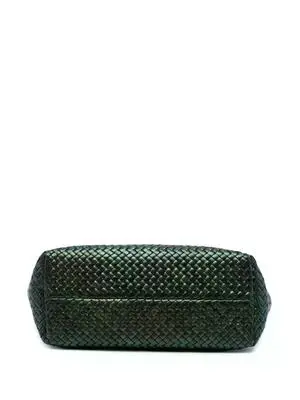 Bottega Veneta Medium Iridescent Nappa Intrecciato Cabat Tote Bag - Green