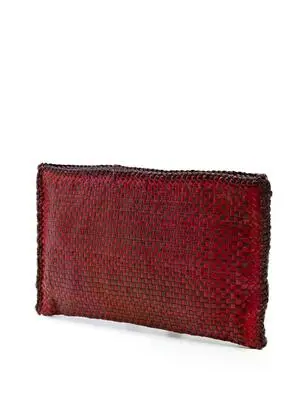 Prada Woven Goatskin Madras Zip Clutch Bag