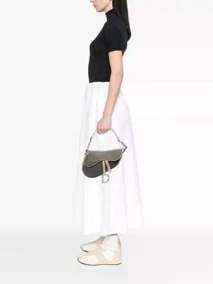 Dior 2002 Denim Jean Pocket Saddle Shoulder Bag