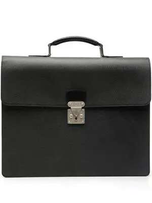 LOUIS VUITTON Taiga Leather Business Bag - Black
