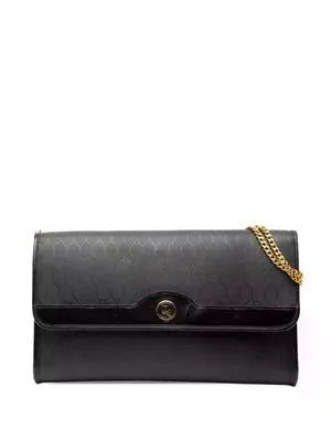 Dior Honeycomb Coated Canvas Chain Crossbody Bag - Black
