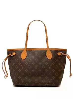 LOUIS VUITTON Monogram Neverfull Pm Tote Bag - Brown