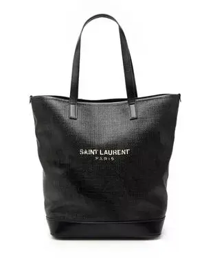 Saint Laurent Raffia Teddy Shopping Tote Bag