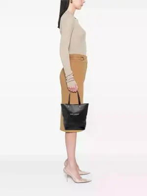 Saint Laurent Raffia Teddy Shopping Tote Bag