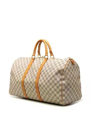 LOUIS VUITTON Damier Azur Keepall 50 Travel Bag