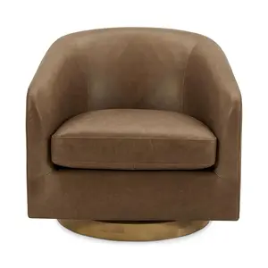 MOE'S HOME COLLECTION Oscy Leather Swivel Chair - Tan