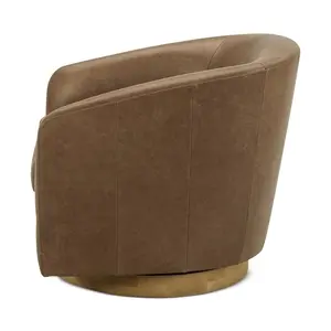 MOE'S HOME COLLECTION Oscy Leather Swivel Chair