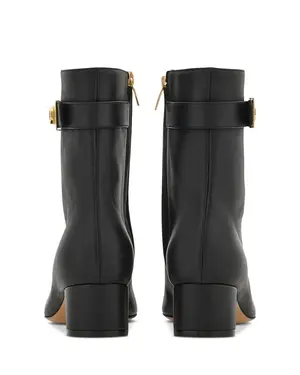 FERRAGAMO Elizia 40 Leather Ankle Boots