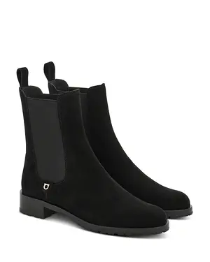 FERRAGAMO Black Leather Chelsea Boots