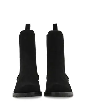 FERRAGAMO Black Leather Chelsea Boots