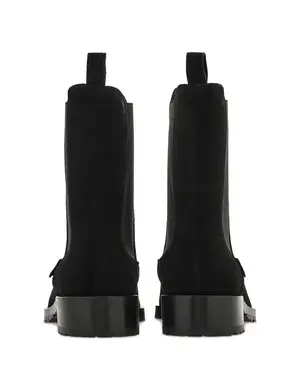 FERRAGAMO Black Leather Chelsea Boots