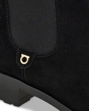 FERRAGAMO Black Leather Chelsea Boots