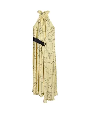 NOCTURNE Printed Halterneck Midi Dress - Multi-colored