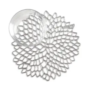 CHILEWICH Dahlia Coasters, Set Of 6 - Silver