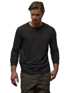 JAMES PERSE Shirttail Hem Crew Tee - Black