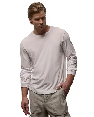 JAMES PERSE Shirttail Hem Crew Tee - White