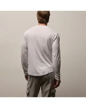 JAMES PERSE Shirttail Hem Crew Tee - White