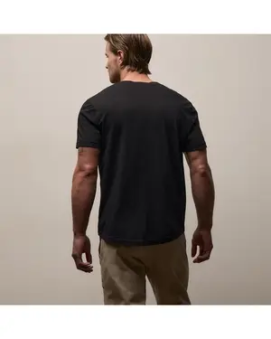 JAMES PERSE Clear Jersey V Neck Tee - Black