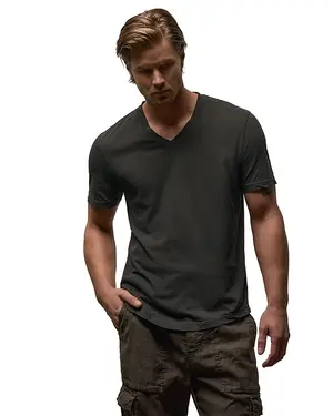 JAMES PERSE Clear Jersey V Neck Tee - Carbon Pigment