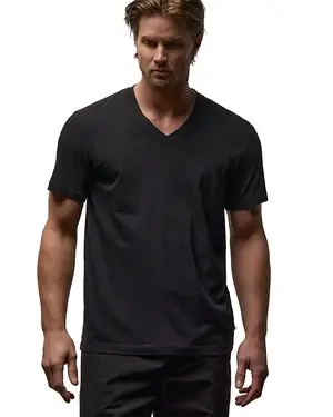 JAMES PERSE Short Sleeve V-neck - Black