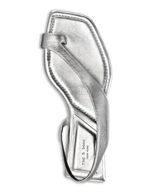 Rag & Bone Liv Slingback Sandals - Silver