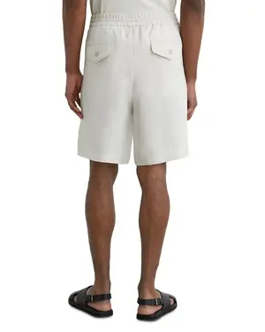 REISS Linen Drawstring Shorts - Stone