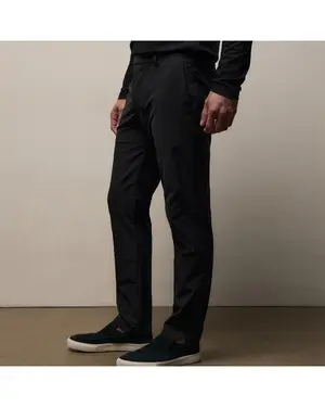 JAMES PERSE Slim Fit Performance Stretch Cotton Blend Golf Trousers - Black